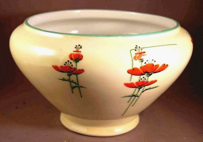 ROYAL ROCHESTER ART DECO Fraunfelter Royalite RARE Poppy Decorated Tall ...