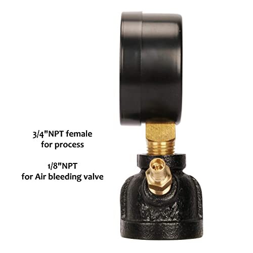 2" Forged Steel Gas Pressure Test Gauge Assembly 3/4" FNPT Connection 0 ...