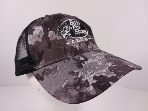 Bass Pro Shops Adjustable Mesh Snapback Cap Hat Club Water Camo Gray ...