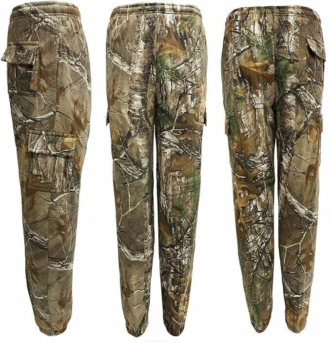 Men's Jungle Print Fishing Pullover Hoodie & Joggers Camouflage ...