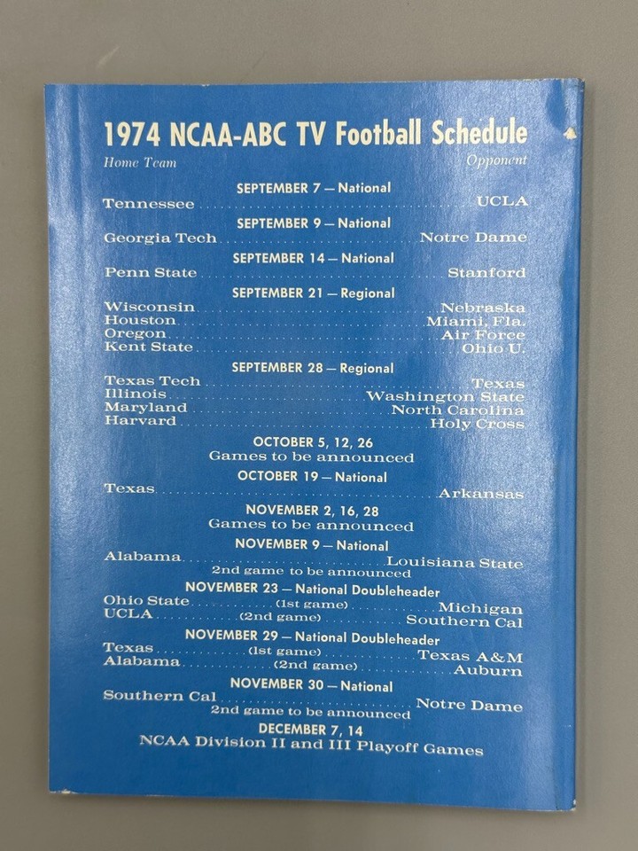 1973 College FOOTBALL Yearbook & 1974 NCAA Record Book Vintage | eBay