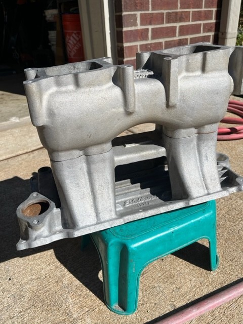 Edelbrock TR1YX Chevy SBC Tunnel Ram Intake Manifold Hot Rod Jalopy ...