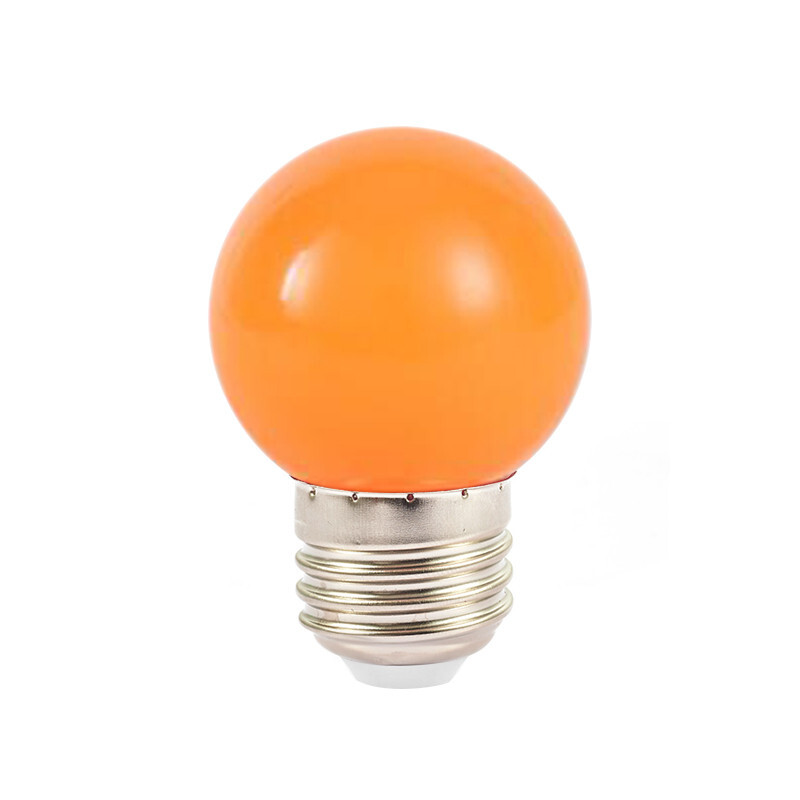 8 Pack E27 Screw LED Bulbs 2W Orange Color G45 PC Globe Non-dimmable ...
