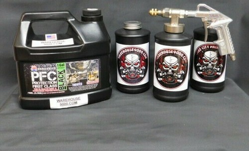 Gallon PFC BLACK Rust Proof Pro Undercoat Spray Gun Kit 3 Bottles Made ...