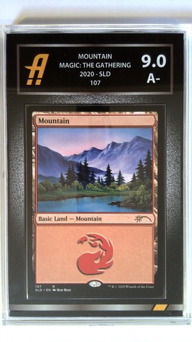 Bob Ross Mountain 107 Secret Lair MTG Card Graded Ambr 9 Fade to Black ...