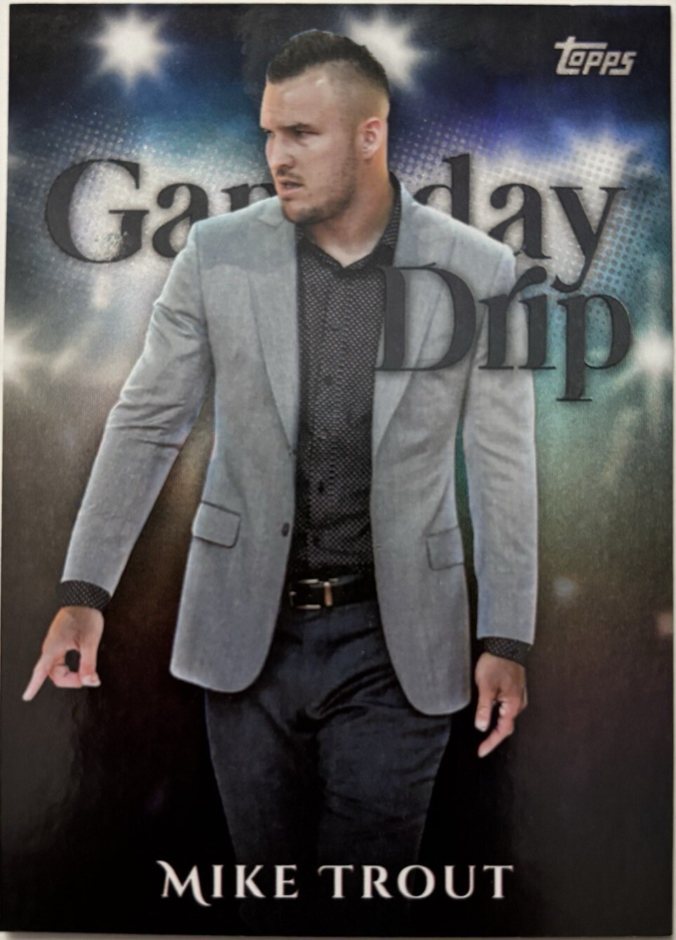 2025 Topps Series 1 - Game Day Drip Mike Trout #GD-4 Black /10 for sale ...