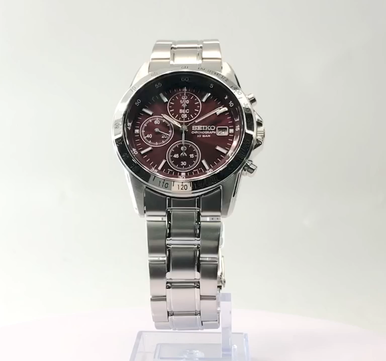 SEIKO SPIRIT SBTQ045 Analog Quartz Chronograph Red Silver | eBay