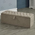 Large Chesterfield Blanket Box Ottoman Storage Box Upholstered Bench ...