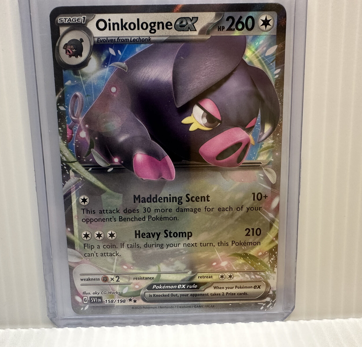 Oinkologne ex - 158/198 Double Rare Scarlet & Violet Base Set Pokemon ...