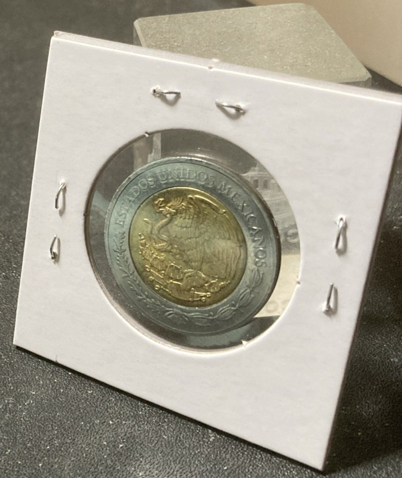 Bimetallic MEXICO 5 PESOS COIN 2024 KM #605 BRILLIANT Eagle Aztec ...