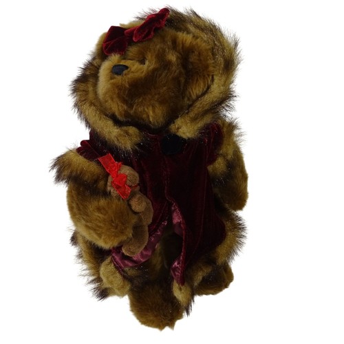 Nova Plush Teddy Bear Mom and Baby 2005 Holiday Winter Red Hooded Coat ...