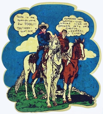Original Vintage The Lone Ranger And Tonto Cartoon Iron On Transfer | eBay