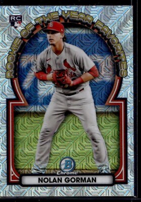 2023 Bowman Chrome Nolan Gorman ROY Favorites Mojo Refractor Rookie RC ...