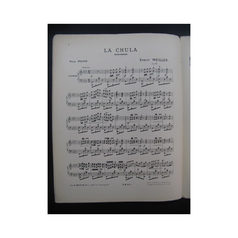 WEILLER Ernest La Chula Piano | eBay