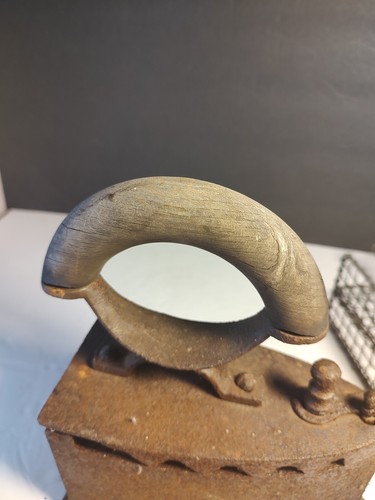 Antique Victorian Coal Clothes Iron With Rare Holding Cage . | eBay