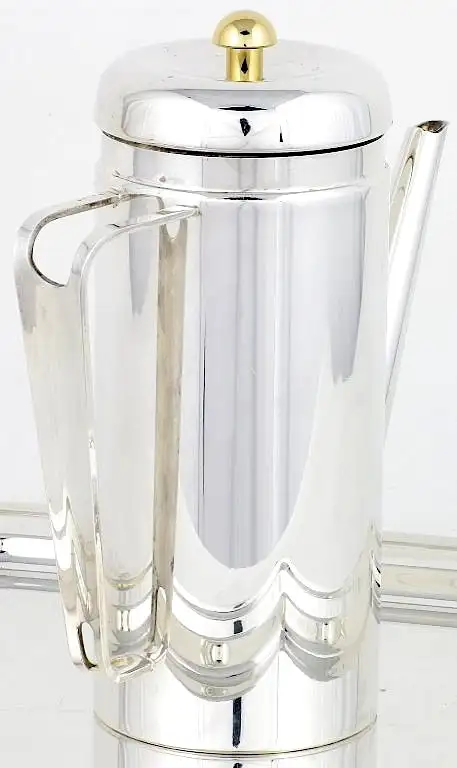 PM Italian Silverplate & Brass Coffee & Tea, 5 Piece Service — MARKED ...