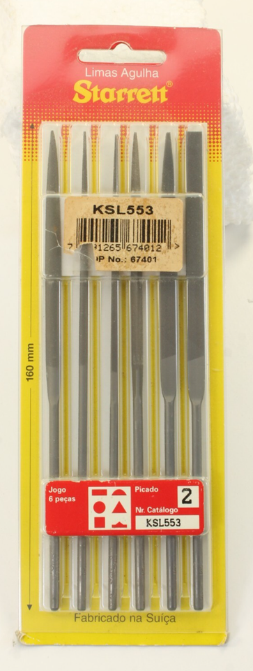 Starrett Needle Files Jeweler's 6pc Set 6" Machinist KSL553 Toolmakers ...