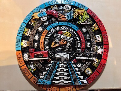 chichen itza souvenirs maya pyramid calendar Mexican art | eBay