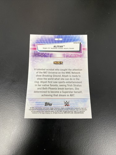 2021 Topps Chrome WWE - Aliyah #73 Refractor for sale online | eBay