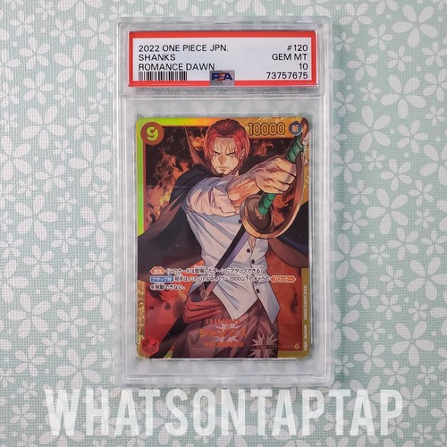 One Piece Card Game Shanks OP01-120 Character SEC Romance Dawn PSA 10 US Seller | eBay
