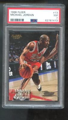 1996-97 Fleer #13 Michael Jordan PSA 7 Graded Basketball Card NBA 96-97 ...