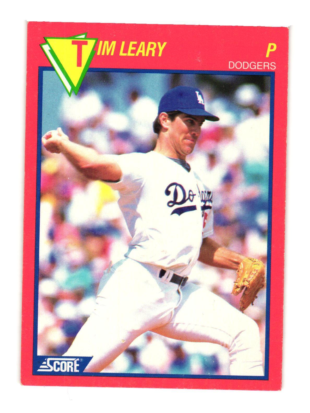 1989 Score Baseball's 100 Hottest Players #9 Tim Leary Los Angeles ...