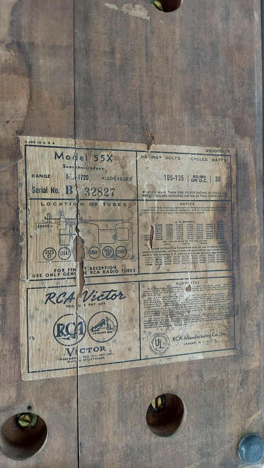 RCA Victor Art Deco 1942 Tube Radio Twin Trumpeter Model 55X Works | eBay