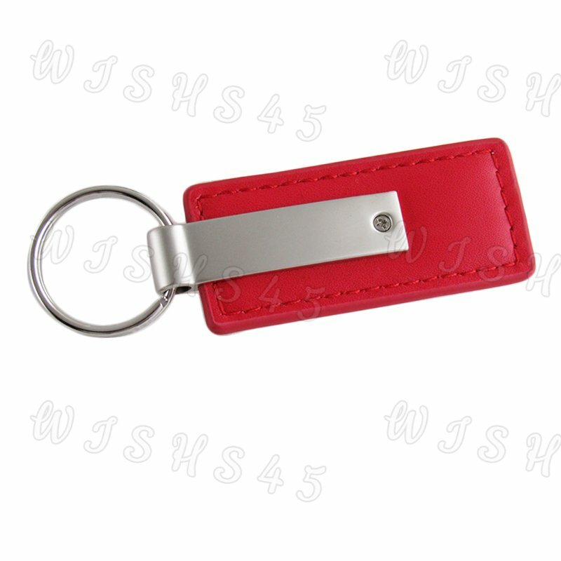 Toyota Logo Red Leather Authentic Chrome Key Fob Keyring Keychain ...