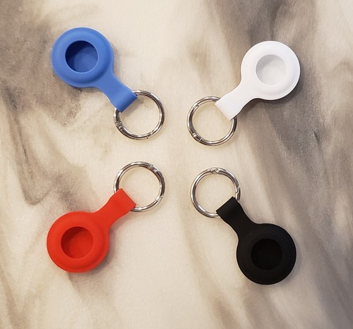 4 Pack Silicone Keychain Key Fobs for Apple Airtags Tracker Air Tag ...