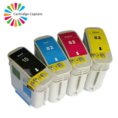 4 Generic Ink Cartridge Compatible with HP10 C4844AE HP82 C4911A C4912A ...