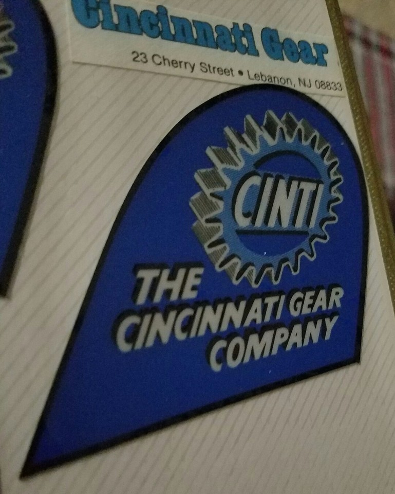 The Cincinnati Gear Company decal vintage throwback sticker | eBay