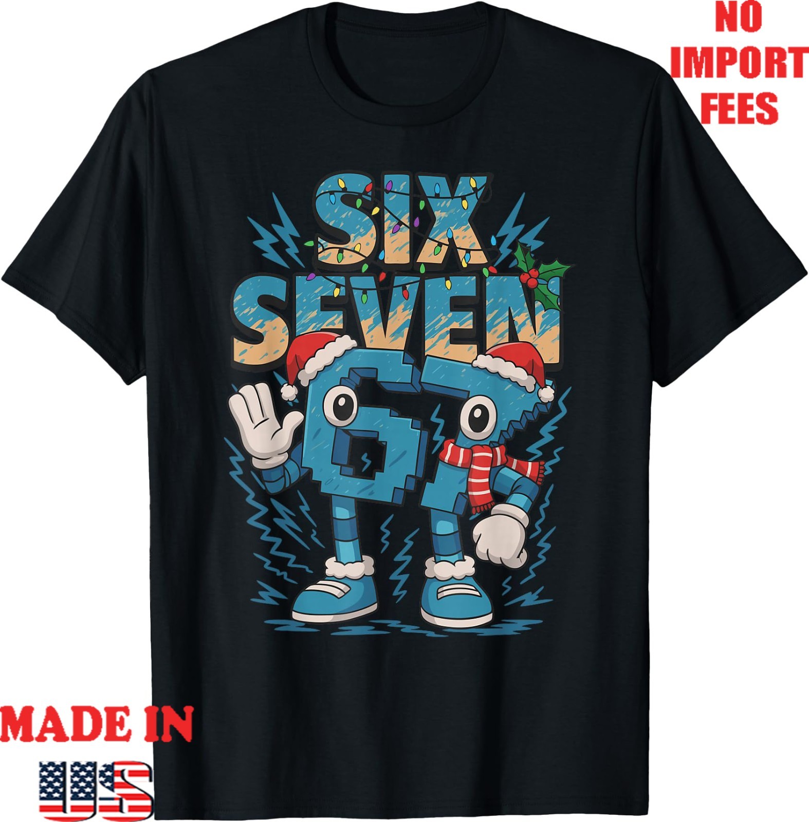 Kids Meme 67 Six Seven 6 7 Italian Brainrot Christmas T-Shirt, Kid ...