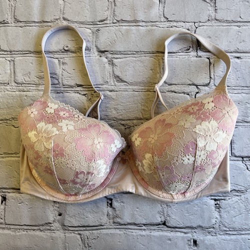 Victoria’s Secret Body By Victoria Lined Demi Bra Pink Lace 34 DD ...