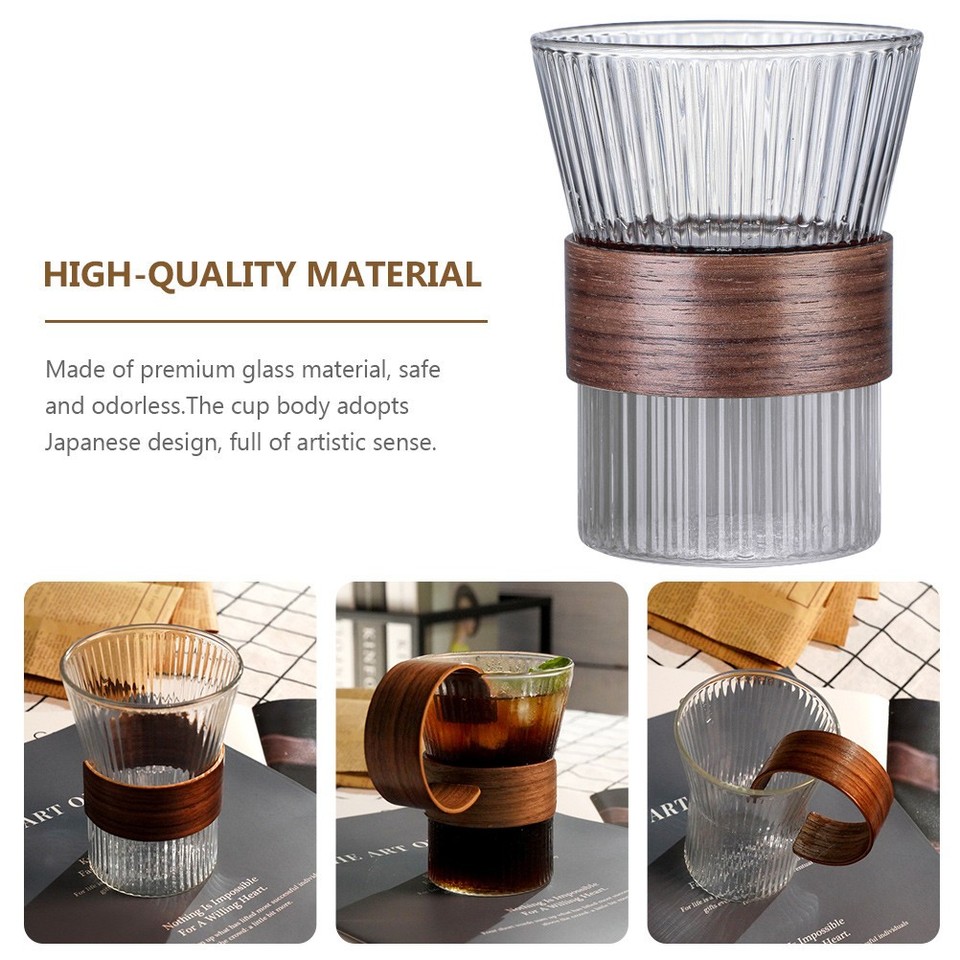 400ML Exquisite Glass Cup Fashionable Juice Cup Stylish Water Coffee ...