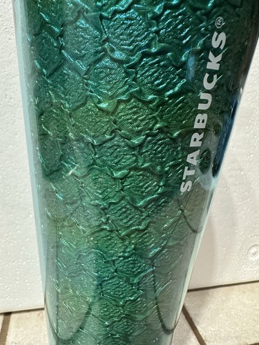 RARE Starbucks Siren Mermaid Scales Cup With Mermaid Tail Straw Topper ...