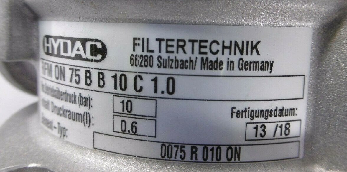 Hydac Rücklauffilter | RFM ON 75 B B 10 C 1.0 | eBay