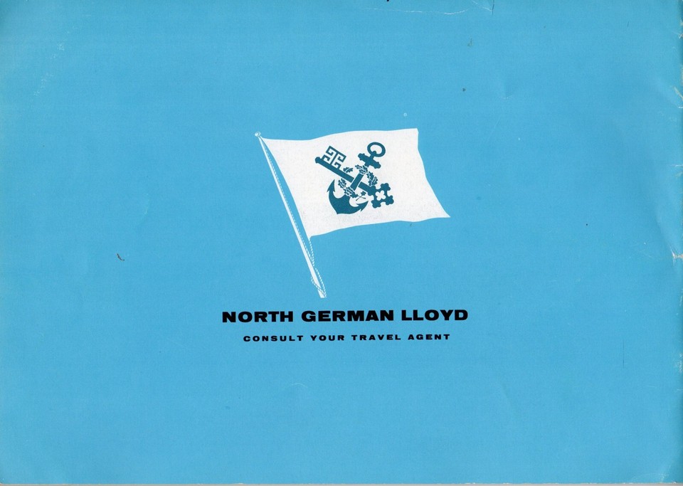 1959 Deluxe North German Lloyd BREMEN Pre-Maiden Voyage Intro Brochure ...