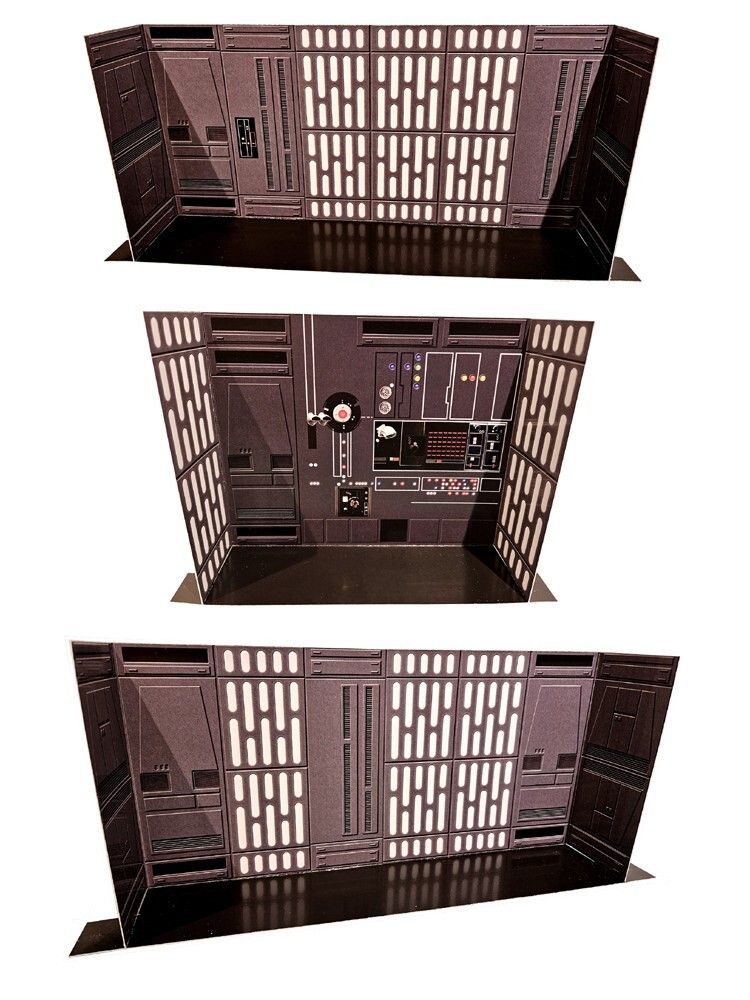 Giant Death Star Hangar Backdrop Playset 3.75 Star Wars Hasbro Kenner ...