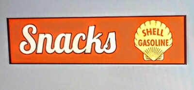 Shell Snacks sign .. Gas Oil Gasoline Mancave Garage | eBay