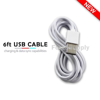 2-Pack USB 6' THICK Charger Cable Cord for iPhone 14/14 Plus/14 Pro/14 ...