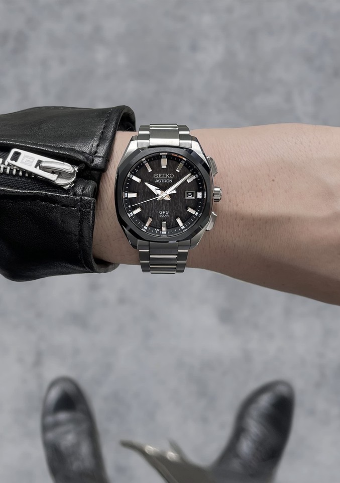 SEIKO ASTRON Global Line Sport 3X Titanium SBXD007 Black Dial Silver ...