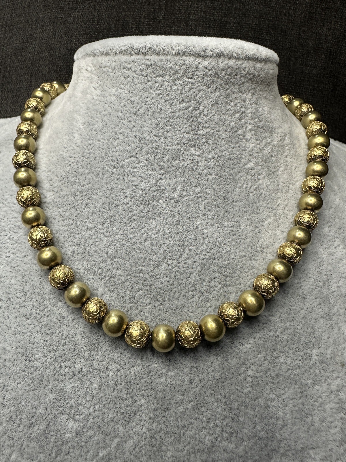 Victorian 14k Yellow Gold Antique Bead Necklace - Gem