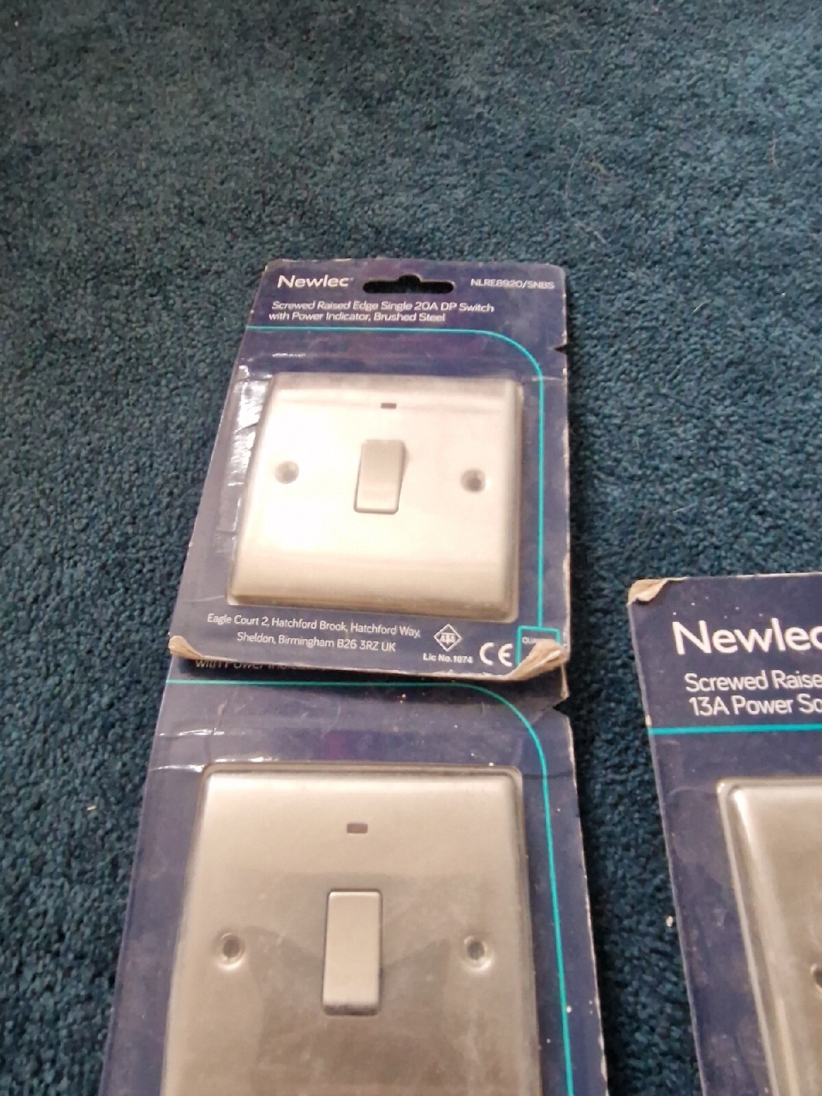 Newlec brushed steel cooker point switches switched spur and fan ...