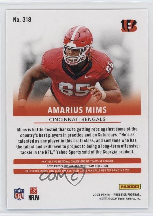 2024 Panini Prestige Rookies Xtra Points Red Premium /399 Amarius Mims ...
