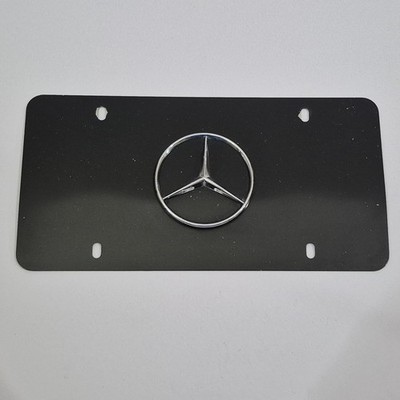 Mercedes Metal 3D Raised Emblem Black Car SUV License Plate Front | eBay