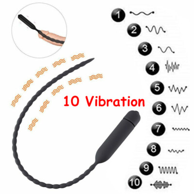 Male Penis Plug Electrical Urethral Sounds Silicone Prostate Massage ...