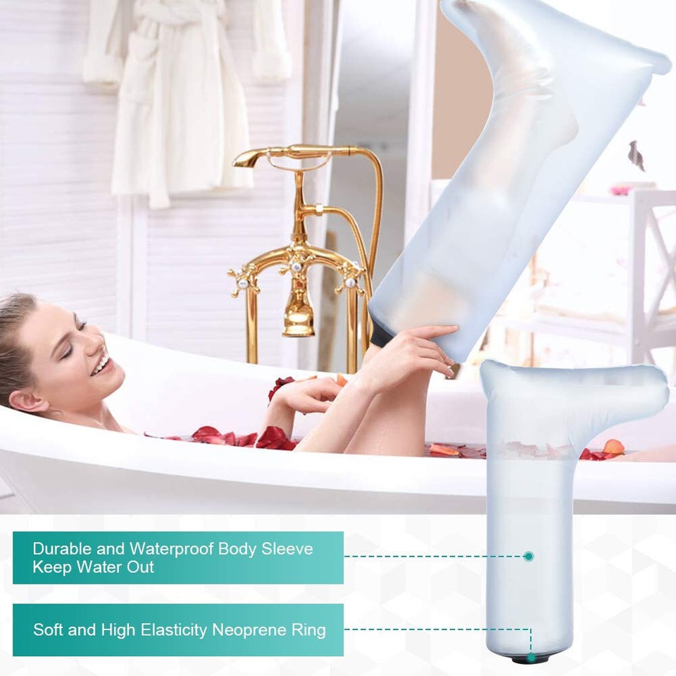 Half Leg Cast Protector Cover 48cm for Shower Foot Protector Bandage ...