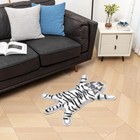 Faux Fur Tiger Print Animal Skin Hide Pelt Area Rug Mat Non Slip Carpet ...