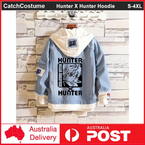 Anime Hunter X Hunter Denim Jacket Hoodie Sweatshirt Hooded Casual Coat ...
