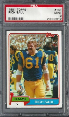 1981 Topps #141 Rich Saul Los Angeles Rams PSA 9 Mint 20803912 | eBay